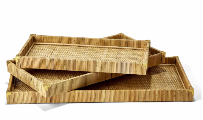 Oversized Rattan Tray – Darby's Village